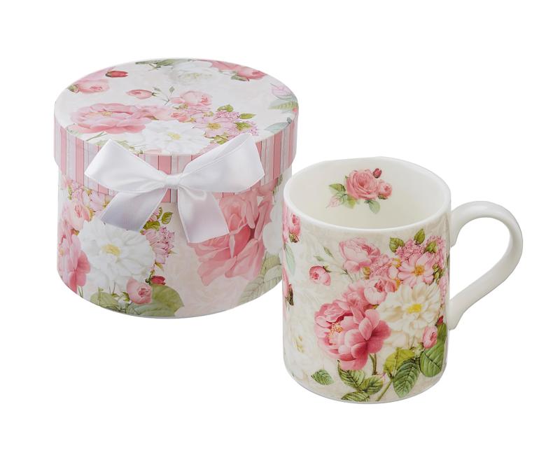 パシフィックGLD 電子レンジ対応 マグカップ 『ロイヤルアーデン(ROYAL ARDEN)』 花柄 ニューボーンチャイナ ギフトボックス入り 250ml
