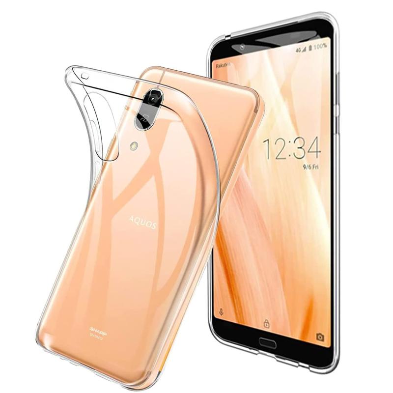 RuiMi For AQUOS Sense3 Basic SHV45 用のケース Android One S7 用のカバー クリア ソフト シリコンケース 薄型 柔らかい手触 落下防止 TPU材质 For AQUOS Sense3 Basi...