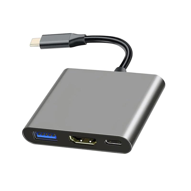 3in1 USB Type C HDMI アダプタ 100W PD急速充電 1080P 4K/30Hz USB 3.0高速伝送