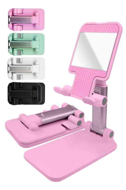 シズカウィル スマホスタンド 折り畳み iPhone対応 android対応 高さ調節 スマホ スタンド ホルダー 折りたたみ 卓上 スマホホルダー コンパクト 1個入り【自由な角度・高さ調整】 動画視聴など用途に合わせて、最大90度まで角...