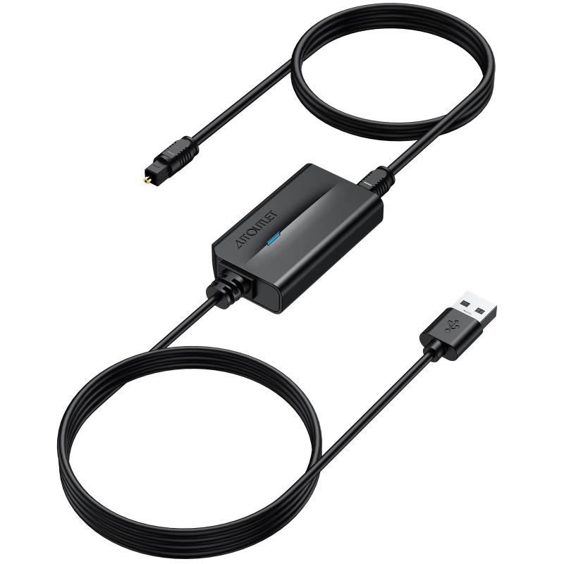 AUTOUTLET 96kHz USB-A to 光デジタルオーディオ変換アダプター PC/ラップトップ/Mac専用 テレビ/ゲーム機非対応【お知らせ】音声出力先が自動で「U‑Optical」に切り替わらない場合は手動で選択してください。も...