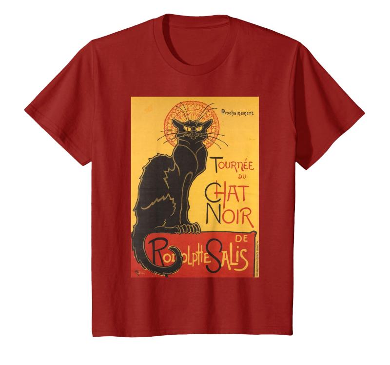 Le Chat Noir The Black Cat by Steinlen Tシャツ Tシャツ音楽 ミュージシャン アーティスト 美術教師 ギフト アート 美術館 退職 プレゼント バンド 教育 学年 教授 卒業 学年 教授 卒業 大学生...