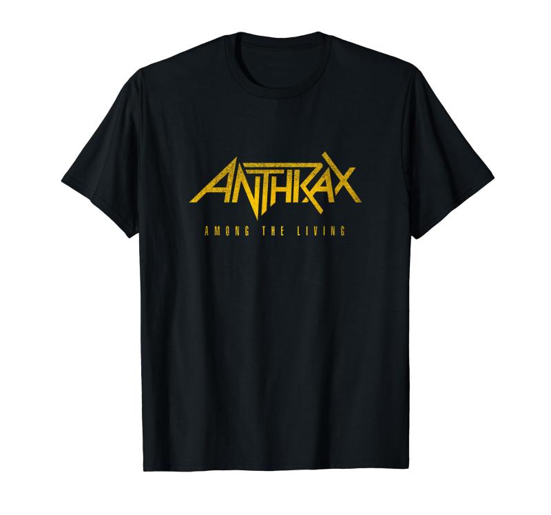 Anthrax Among The Living 35th Front Back Print TシャツOfficial Anthrax MerchandiseAnthrax T-Shirts for Men, Women, Girls an...