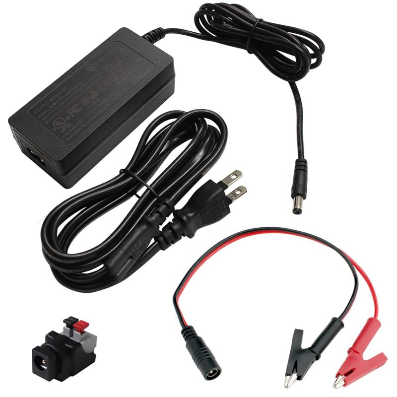 Kaito Denshi(海渡電子) ACアダプター【PSE適合品】24V 2.5A 60W スイッチング DC 直流 小型 わに口 クリップセット コネクタセット RoHS