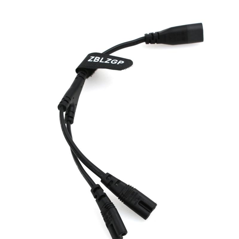 ZBLZGP IEC320 C8 - 2X C7 Yスプリッター AC電源コード IEC Figure 8オスからメス2個 電源スプリッターケーブル 1イン2出力 AC電源コード デスクノートパソコン PS4ランプ LCDモニタースピーカー...