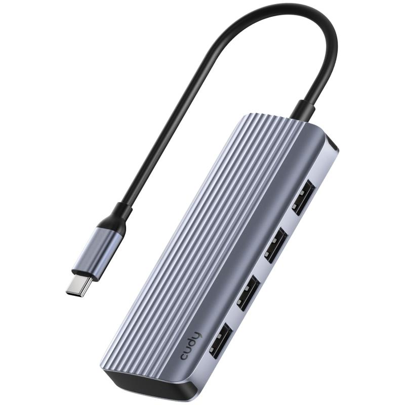 Cudy UH500 USB Cハブ ノートパソコン PC用 ギガビットUSB3.2マルチポートアダプタ 4K HDMI 30Hz Mac/Windows/Linuxシステム対応 充電対応USBポート:USB-A 3.2 Gen 1ポート(...
