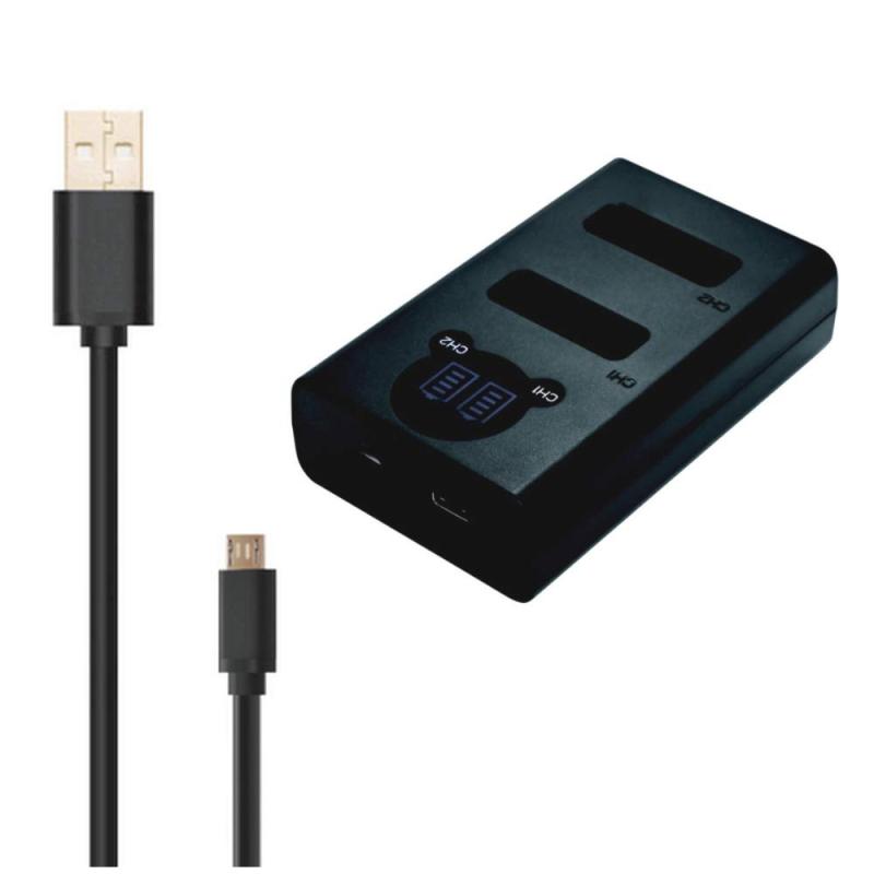 [ WELLSKY ] Canon キヤノン 超軽量 デュアル USB 急速互換充電器 バッテリーチャージャー LC-E17 LC-E6 LC-E12 CG-700 LC-E8 CG-2LC CG-580 CG-2LH CG-2LG CG-...