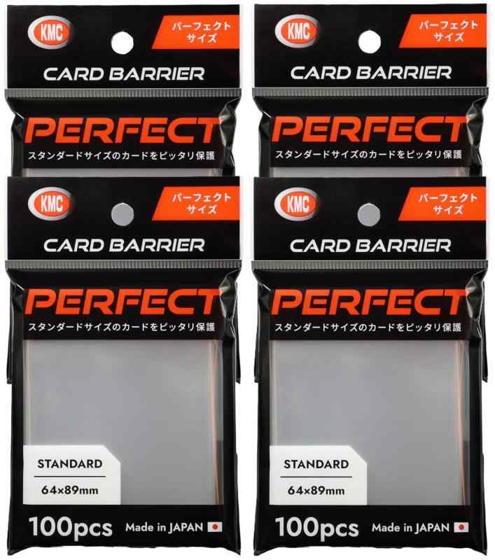 KMC NEW カードバリアー100 パーフェクトサイズ ニューパッケージ(4個セット)入数:100枚入り 4個セットサイズ:89×64mm厚さ:0.05mm