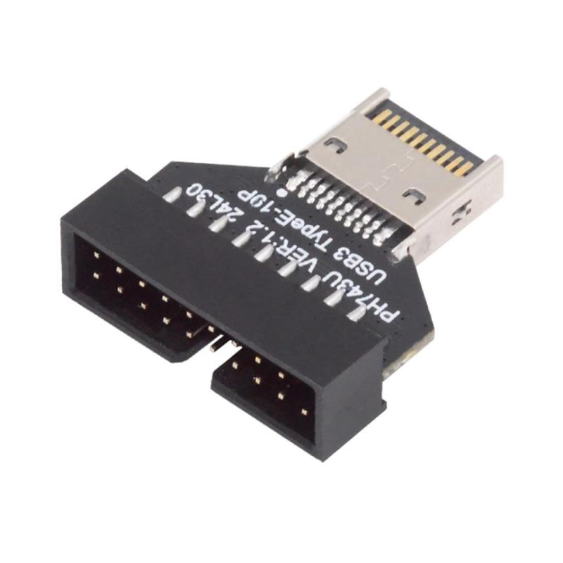 ChenYang USB 3.2/3.1 Gen 2 Type E フロントパネルヘッダー オス - USB 3.0 Gen 1 19ピン/20ピン メス 20Gbps メインボードヘッダー拡張アダプター