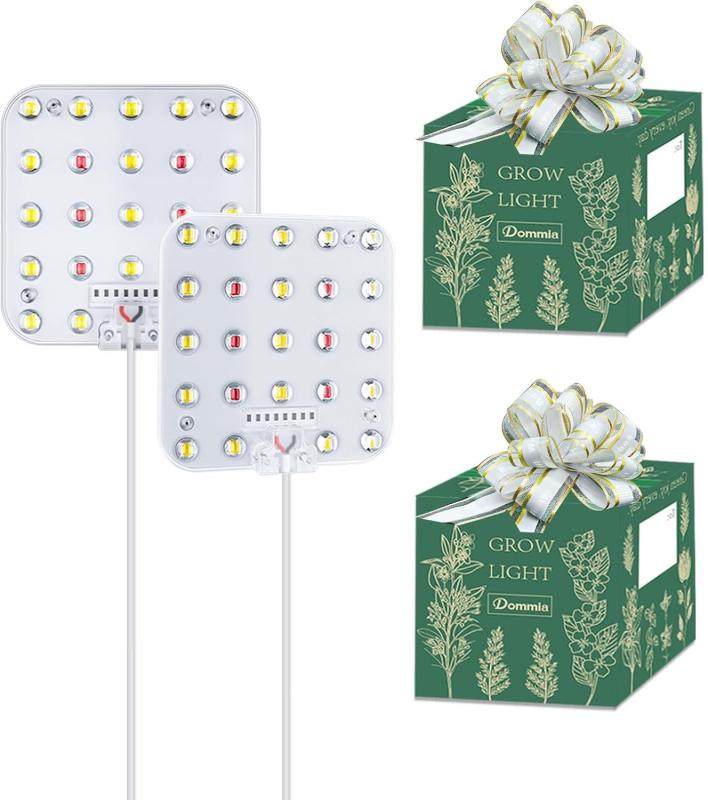 DOMMIA成長灯、調光可能な植物育成ライト、光学レンズ付き全スペクトル、タイマー付き植物育成ライト led、アダプター付きUSB植物用ライト