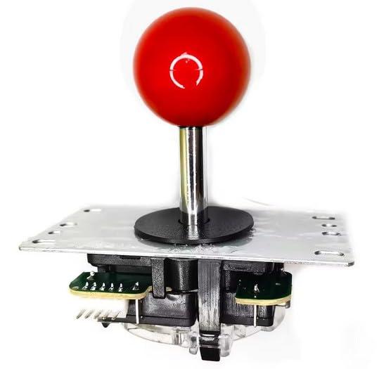 OSE アーケードジョイスティック クラシック競技スタイル2 4 8ウェイゲームアーケードゲーム用 ジョイスティックボール アケコン レバー 赤【2-8方向切替】このゲームジョイスティックは多方向操作機能を持ち、2方向、4方向、8方向の操作...