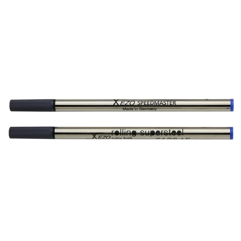Xezo Pens スピードマスター ファインローラーボールリフィル 2本パック ブルーインク (ブルー6126ローラーボールリフィル)Xezo Speedmasterローラーボールペン替芯2本。 ブルー。 ドイツ製。 細字。 筆記ポイント...