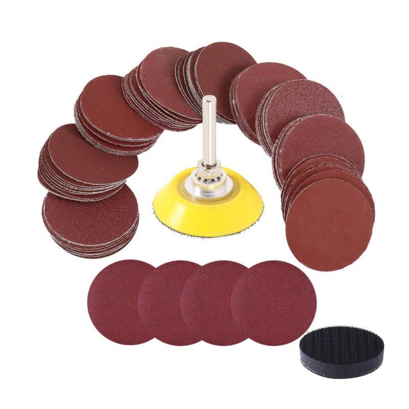 Saipor 50mm サンディングペーパー サンダー ディスク サンディングパット マジック式 120枚セット 塗装面の研磨、金属表面の錆取り 研磨、木工生地研磨などに (120枚に10タイプ #60 - #2000)【粒度】 120枚に...