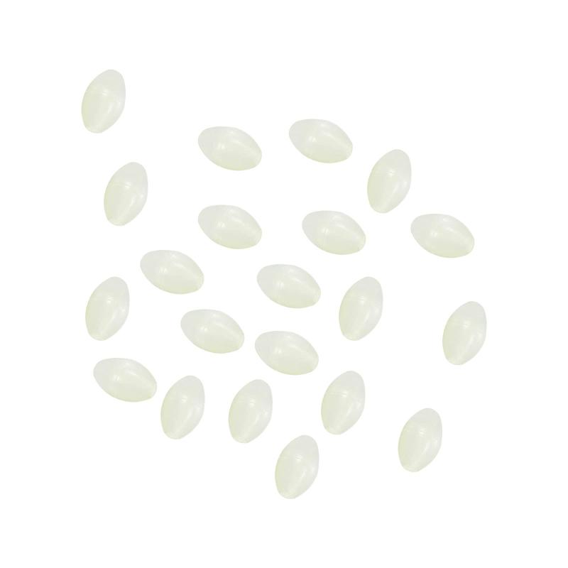 PATIKIL 5x3.4mm ルミナス釣りビーズ 200個 ソフト プラスチック グロー釣り餌 卵 リグビード タックルツール 楕円形 ホワイト全体サイズ:5mmx3.4mm (L*外径); 内径：1.05mm ; カラー：ホワイト; ビ...