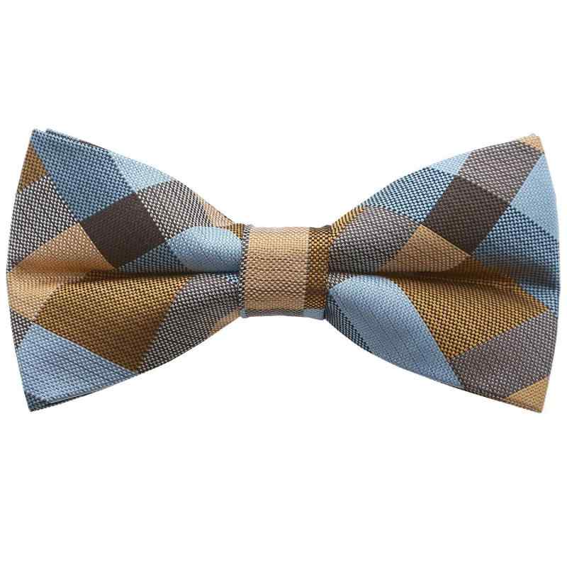 [Bowties.jp] チェック 蝶ネクタイ ボウタイ 簡易装着タイプ 5色展開 ブルー レッド ブラウン グリーン イエロースタイル：バンド　簡易装着タイプネックサイズ: 約28cm～48mリボンサイズ: 約12cm x6cm幅広いシー...