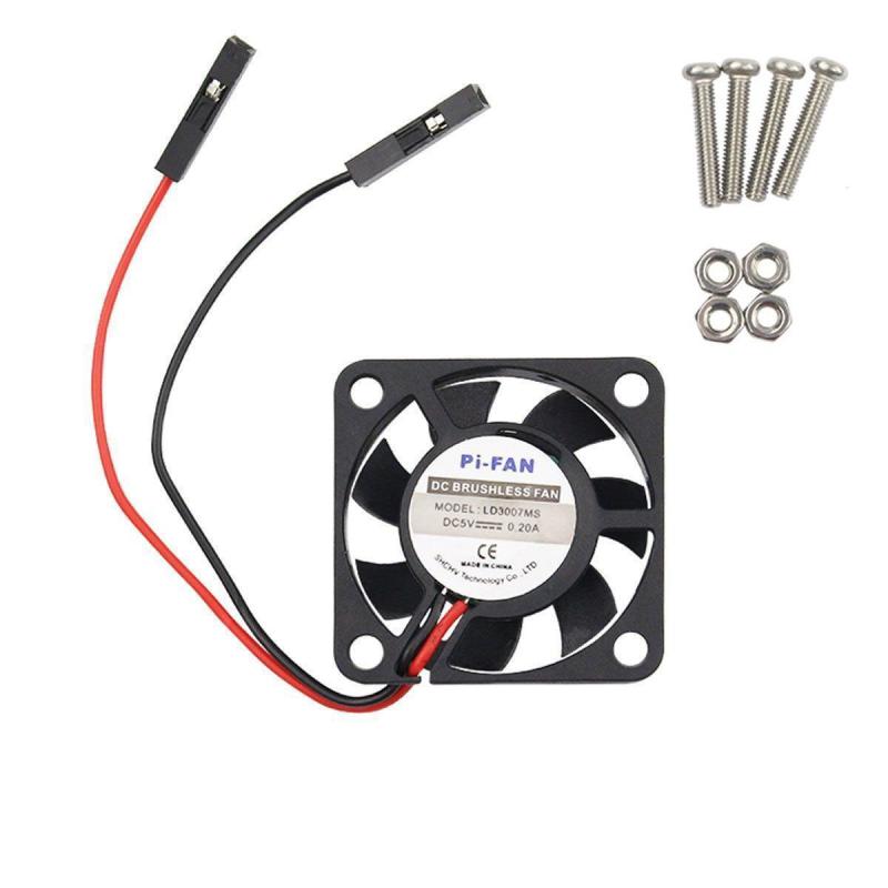 WINGONEER DC 5VブラシレスCPU冷却ファン(ラズベリーパイ3 / Pi 2用ネジ付)モデルB RPI B +ラズベリーパイB /ラズベリーパイB + /ラズベリーパイA + /ラズベリーパイ2モデルBに適していますベアリングタ...