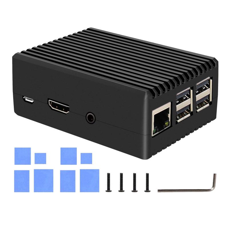 Geekworm Raspberry Pi 3 B+/ 3Bケース、受動冷却金属ケース＆アルミメタルケース、ラズベリーパイ3 B+/ラズベリーパイ3 Bに適用 (P252)【適用対象】Raspberry Pi 3 Model B+(plus...
