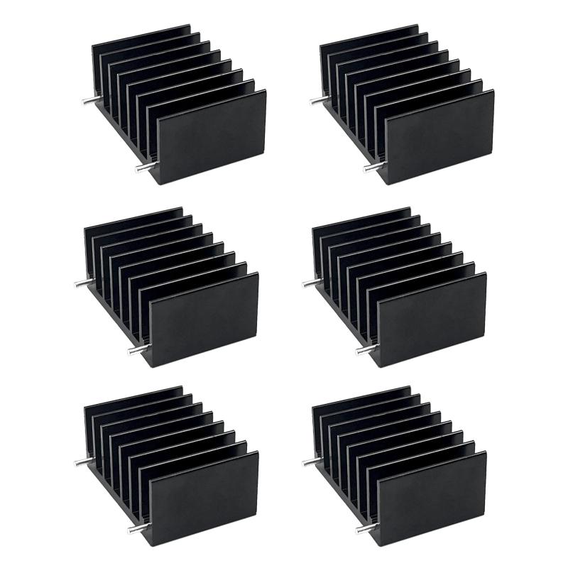 6個 to - 220アルミニウムヒートシンク 25x36x16mm to220ヒートシンクの冷却MOSFET SCR電源電圧レギュレータICS のための 2 サポート Pin が付いている TO-220 脱熱器 MOS の管の三極管のため...