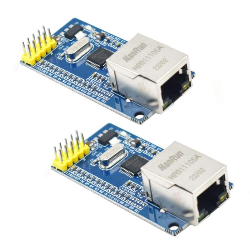 2pcs W5500 module board for 51 STM32 microcontroller2pcs W5500 module board for 51 STM32 microcontroller