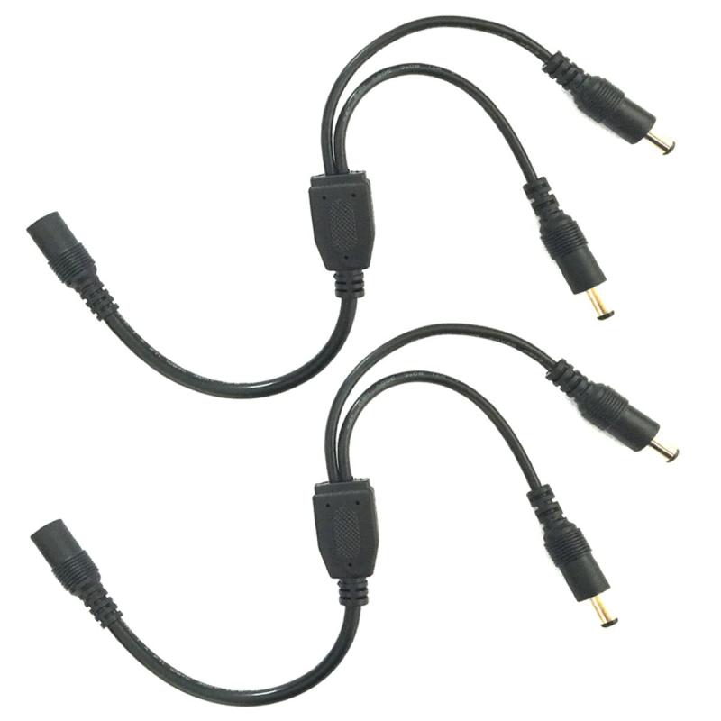 LitaElek DC電源ケーブル 分岐ケーブル 外径5.5mm 内径2.1mm SMD 5050 5630 2835 3528 LEDテープライト用と防犯カメラ用電源延長ケーブルDCコネクタサイズ： 外径5.5mm 内径2.1mm。DC分...