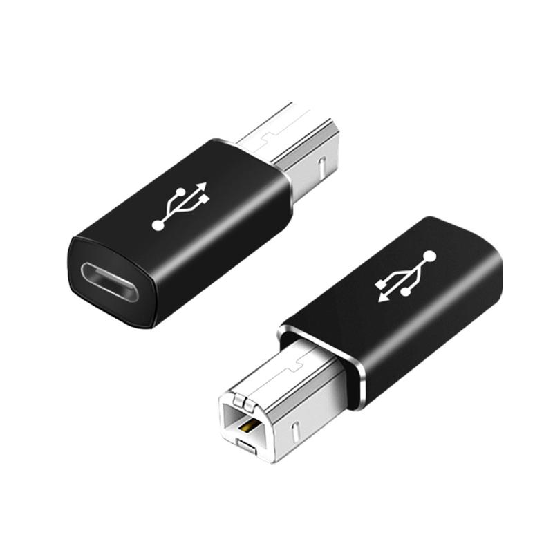 Type-CからType-B MIDI変換USB C USB B変換アダプタ 2個 ブラック 携帯に便利 プラグアンドプレイ USB 2.0標準 電子楽器/電気ピアノ/電子ドラム/MIDI口機器などに適用【商品詳細】TYPE-CメスBアダプ...