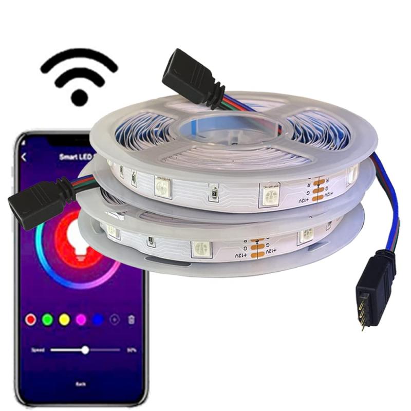 didaINT LEDテープライト LEDテープ型 防水 5050両面テープ10 m 300ストリップライトRGB 300leds / mカラー選択可能 正面発光 切断可能 44キーリモコン操作 5 A/12V高輝度 テープ型【これは標準キ...