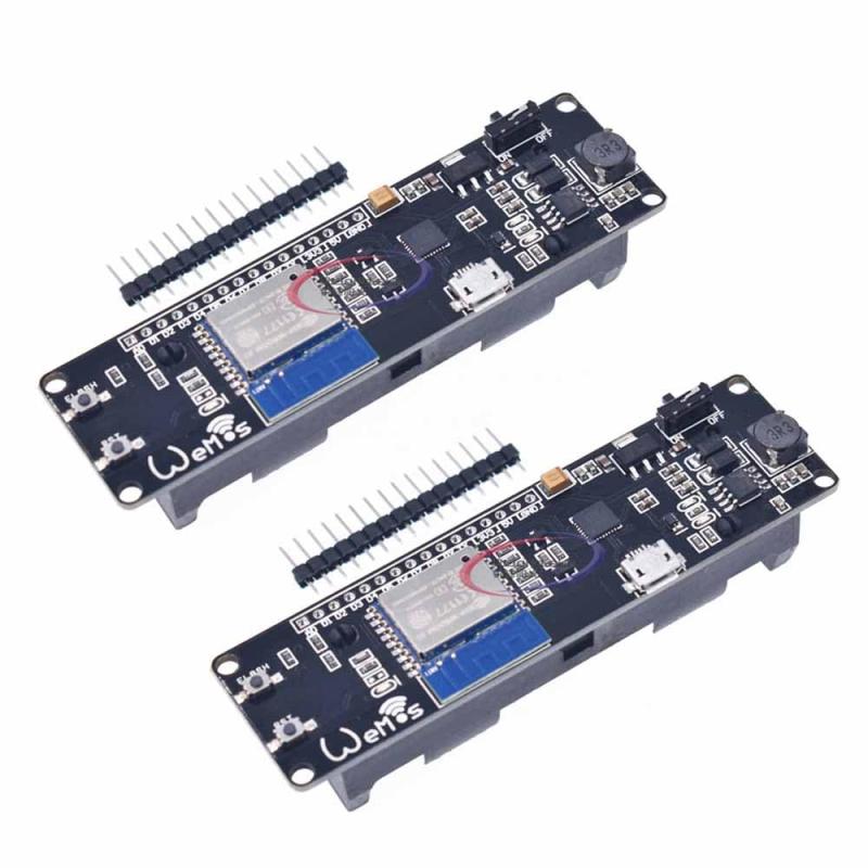 2PCS NodeMCU D1 esp-wroom-02 Module Motherboard Integrated ESP8266 with 18650 Battery Slot2PCS NodeMCU D1 esp-wroom-02 M...