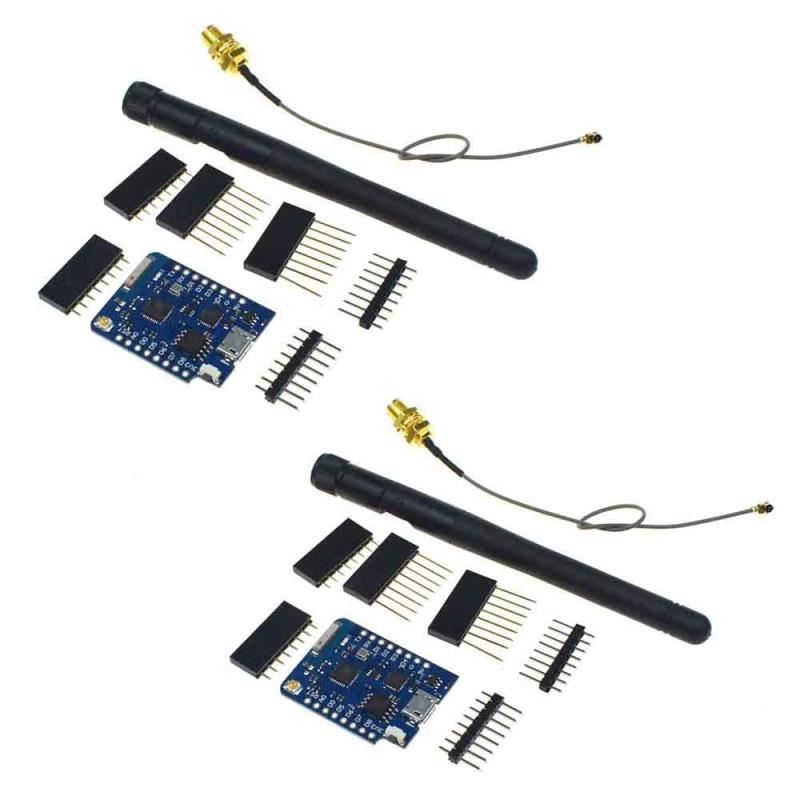 2pcs D1 PRO Development Board ESP8266 CP2104 16MB Bytes External Connector Board2pcs D1 PRO Development Board ESP8266 CP...