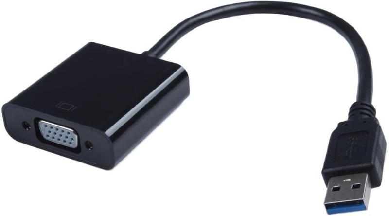 Parishop usb vga 変換アダプタ USB 3.0 to VGA マルチディスプレイアダプタ usb3.0 vga変換ケーブル 1080P usb モニター 変換 PC Laptop Windows 7/8/8.1/10 プロジ...