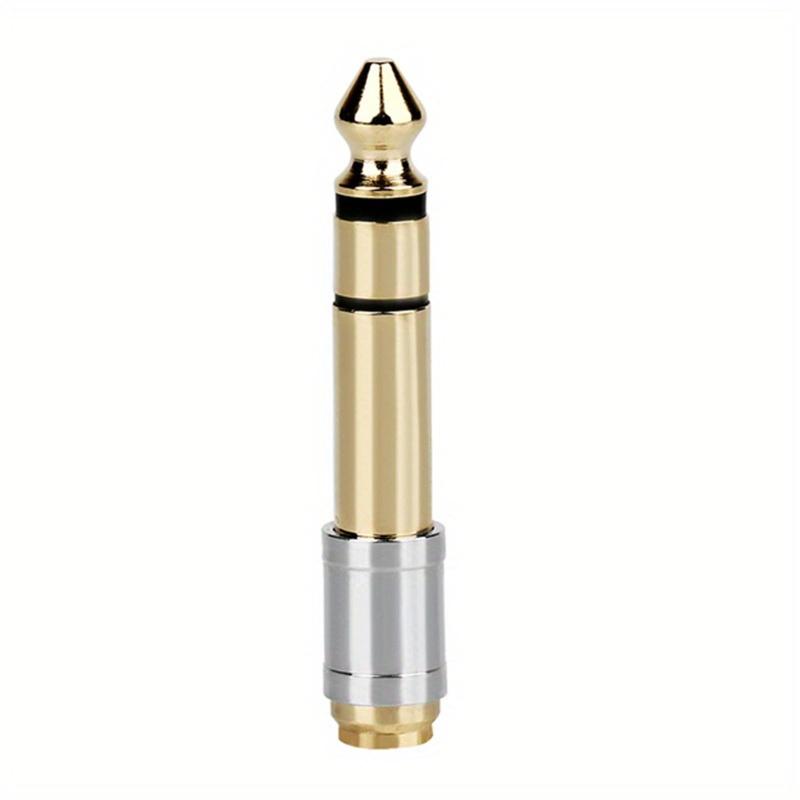 3APLUS 6.35mm-3.5mm 変換プラグ オーディオ変換 6.35mm(オス) - 3.5mm(メス) 金メッキ銅材質 ヘッドフォン・スピーカー・アンプ・ギターに適合する「 対応性 」3.5mm3極側：イヤホン、ヘッドホン、スマホ...