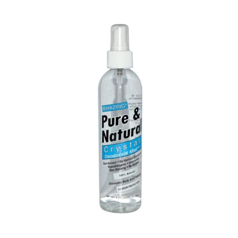 Thai Deodorant Stone, Pure &amp; Natural, Crystal Deodorant Mist, Unscented, 8 oz (240 ml)