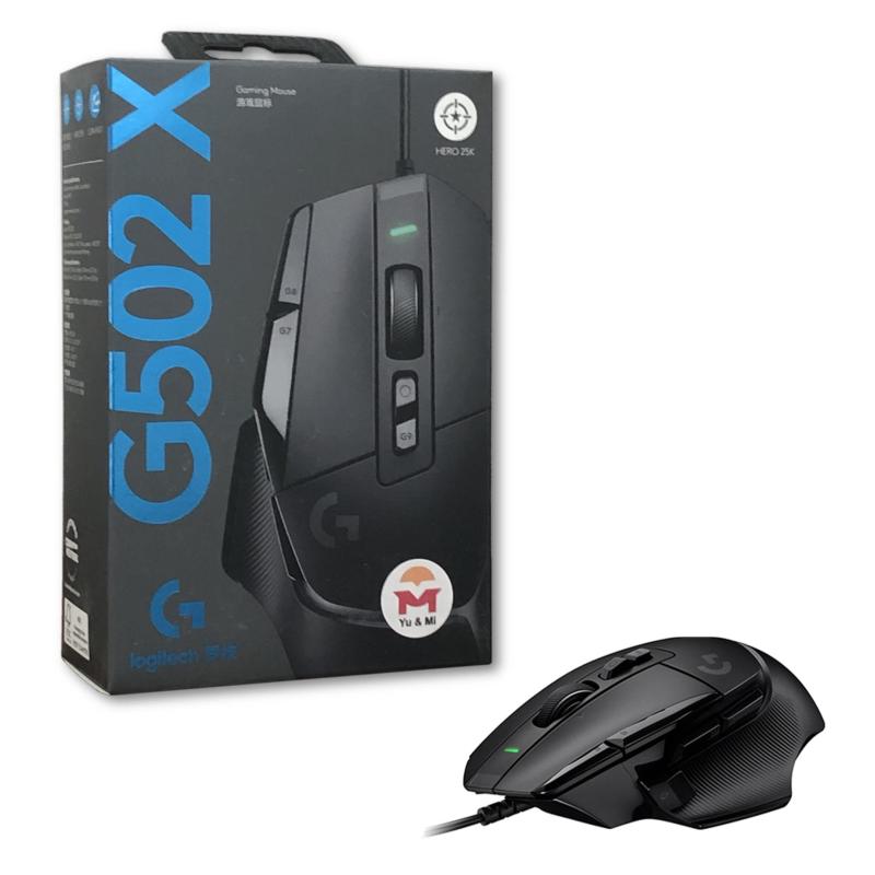 Yu&amp;Mi Logitech G502 X 有線 ゲーミングマウス,HERO 25K センサー,ハイブリッドスイッチ LIGHTFORCE,軽量89g, 13個 プログラム可能 ボタン,高耐久 高感度,G502X-BK,kobuta...