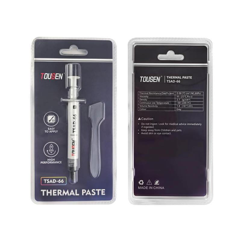 TOUSEN thermal paste thermal grease thermal compound プロフェッショナルサーマルペースト – PC冷却、電子機器、工業用高密度シリコーングリース超低熱抵抗 (0.2℃cm²/W) – CP...