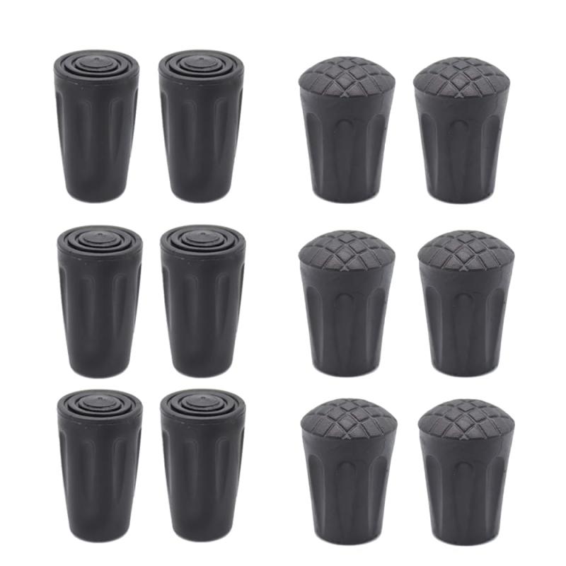 MYLCHBDJトレッキングポール キャップ ゴムキャップ ポール キャップ 12個セット 取り替え交換用 滑り止め 先端保護 軽量 耐磨耗 汎用タイプ 交換部品 登山 スキー ウォーキング ハイキングセット内容：トレッキングポール ラバー...
