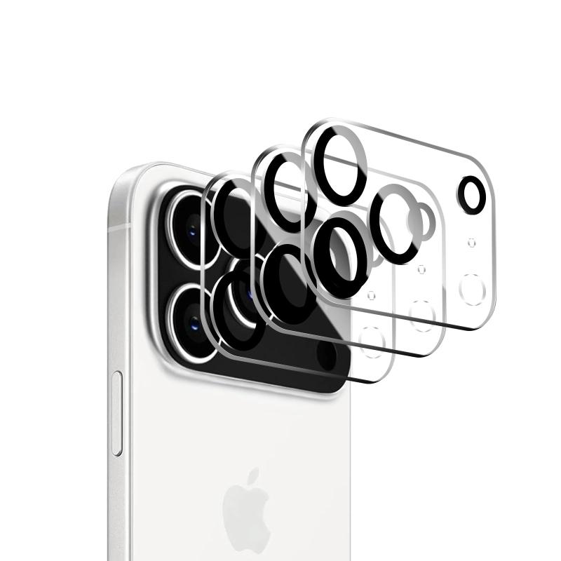 Fylnatc 対応 iPhone 17 Pro カメラフィルム, レンズ保護ガラスフィルム 【3枚入り】[日本製素材旭硝子製] 高い光透過率, 硬度9H, 気泡防止, 自動吸着, 全面保護, 貼り付け簡単, 飛散防止, iPhone 17...