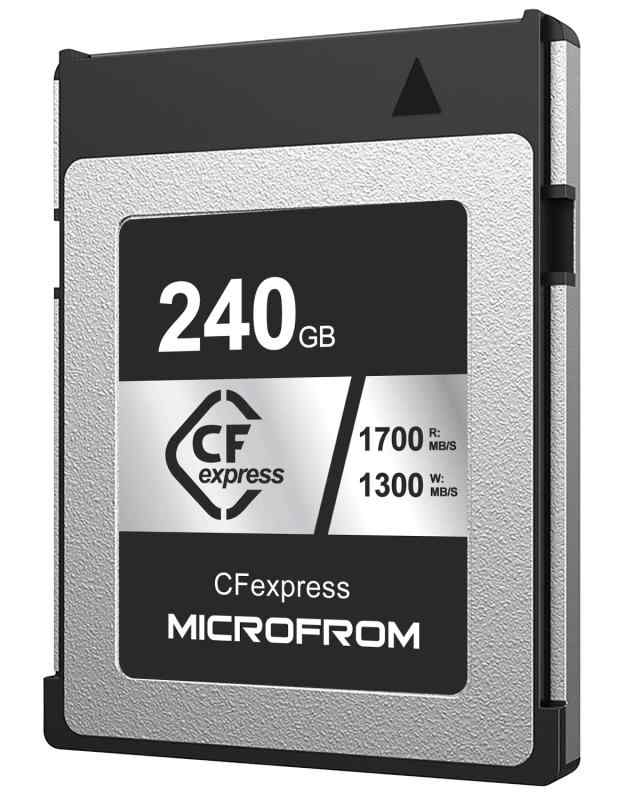 MICROFROM デジタル メモリーカード【CFexpress Type B】高速性能 読み出し速度1700MB/s 書き込み速度1700MB/s 8K RAW動画記録対応