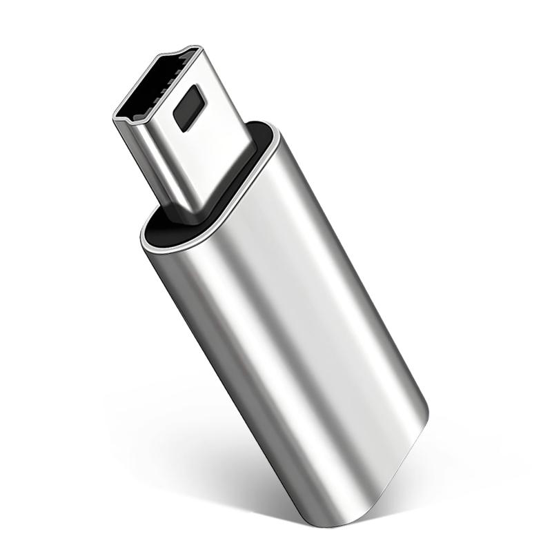 USB C to ミニUSB 変換アダプタ シルバー/ブラック プラグアンドプレイ データ/充電両対応 変換アダプター 耐久設計 抜き差し安心 Mini-Bオス接続💫【2色4タイプ選択可能】USB Type C機器をMini...