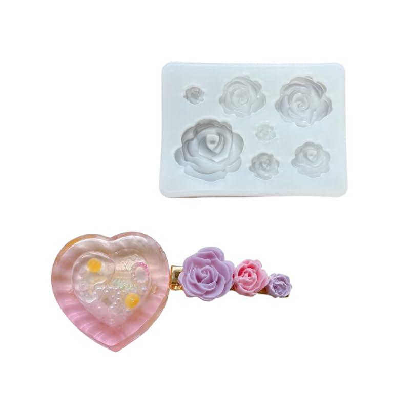【シリコンモールド A0090】バラ 薔薇 ローズ 半立体 植物 花 フラワー 自然 フラワーアート シリコンモールド レジン型 アクセサリー デコパーツ ネイル 飾り物 装飾 UVレジン LEDレジン 手芸 【商品について】デコパーツにぴ...
