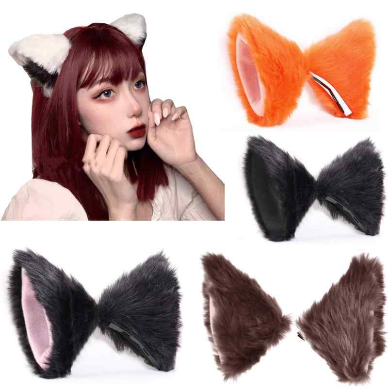 猫耳ピン コスプレ ピン 猫耳 獣耳 クリップネコミミ 萌え 仮装 カチューシャ付 2way 両用タイプ素材：フェイクラビットファー、プラスチックサイズ：約10*10*8cmセット内容：獣耳1組(左右各1)、クリップ2点、カチューシャ1点獣...