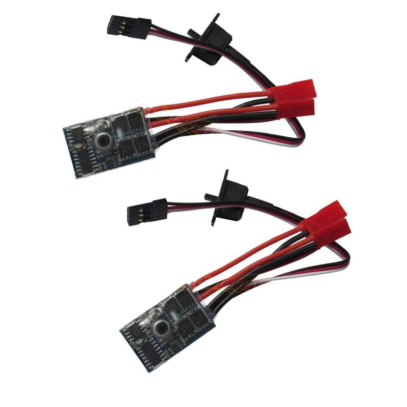 HOBBYPOWER ESC 10A ブラシ付きモータースピードコントローラー　ブレーキ付き 適用 RC 1 1/16 18 24 カー、ボート、タンク(2pcs)