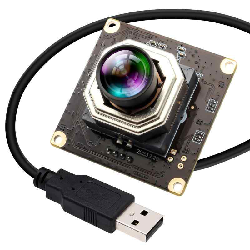 ELPCAM USB カメラモジュール 4K オートフォーカス 1080P@120fps 高速低照度 12MP 広角 歪みなし ライトバーン PC カメラ 工業検査 高度計 顕微鏡 3D プリンター用12メガピクセルの高解像度: ELPCA...