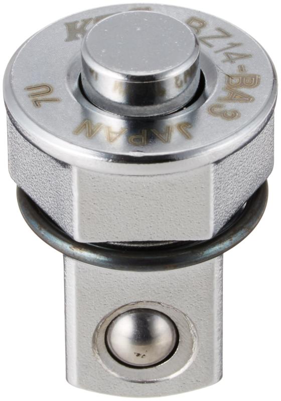 京都機械工具(KTC) ラチェットめがね 9.5mm (3/8インチ) ドライブ角アダプター BZ14BA3製品型番:BZ14BA3全長(mm):23.4差込角(mm):9.5ユニオン機構を採用し、ソケットを確実に保持できます。14mmのラ...