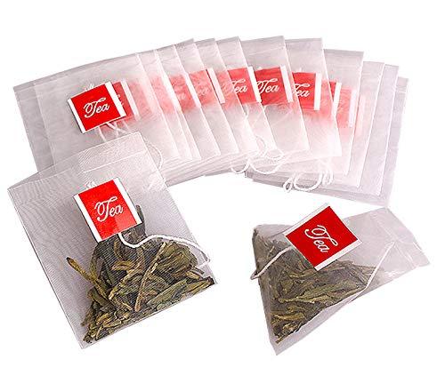 Aidour HM お茶バッグ お茶出しバッグ 输入ナイロン材食品レベル三角 空のお茶いれティーバッグピラミッド型葉袋 濾過袋 100枚 (5.8*7cm)