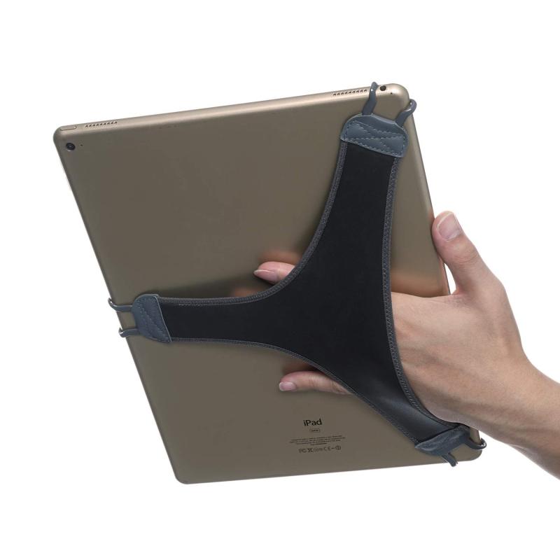 TFYハンドストラップホルダー フィンガーグリップ ソフトPU付き iPad Pro 12.9インチなどに対応 (グレー)三角形のホールドストラップにより、グリップの安定性が向上します。ハンドストラップにより、タブレットの取り扱いの安全性を...