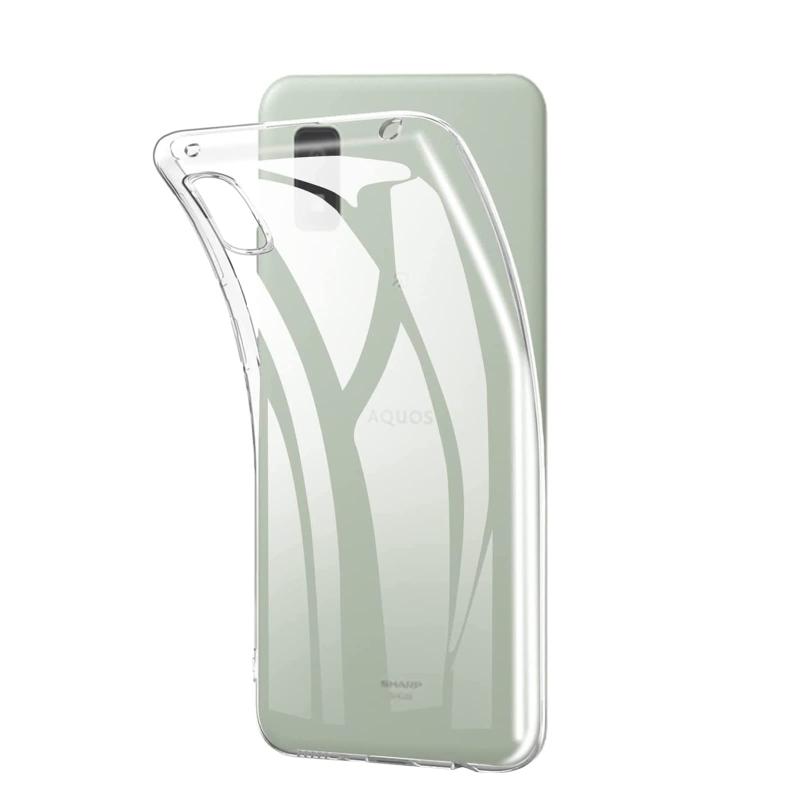 TRkin FOR AQUOS Wish SHG06 / SH-M20/A104SHケース FOR AQUOS Wish2 SH-51C カバー クリア TPU透明保護 ソフト シリコンケース 薄型 落下防止 衝撃吸収 耐衝撃 柔らかい手触...