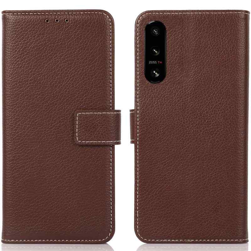 for Xperia 5 IV ケース 手帳型 for Xperia5 IV SO-54C SOG09 for エクスペリア 5 IV カバー カード収納 横置きスタンド機能 内蔵マグネット開閉式 耐衝撃 全面保護 ダークブラウン Rure...