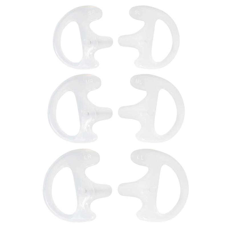 YNIBST エアチューブ式 インカムイヤホン用 イヤーモールド Sサイズ*2 Mサイズ*2 Lサイズ*2 右耳・左耳用 (6個セット) 白1.チューブ式イヤホンをしっかりと固定でき、長時間装用していると、耳栓が抜けてきて困っていた方におす...