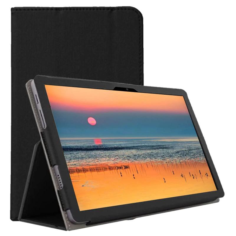 FOR Blackview Tab12 PU 材質カバー FOR Blackview Tab12 ケース 軽量 薄型 FOR Blackview Tab12 耐衝撃 全面保護型 カバースタンド機能付き PCduoduo (ブラック)【対応機...