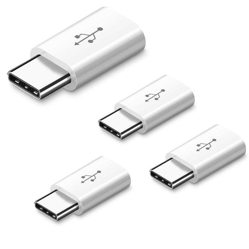 RuiMi Micro USB to Type C 変換アダプタ 急速充電/データー転送/ 56Kレジス Micro USB to type C 変換コネクタ 充電コネクター スマホ 充電 データ伝送 軽量タイプ (4個セット)【適用機種】...