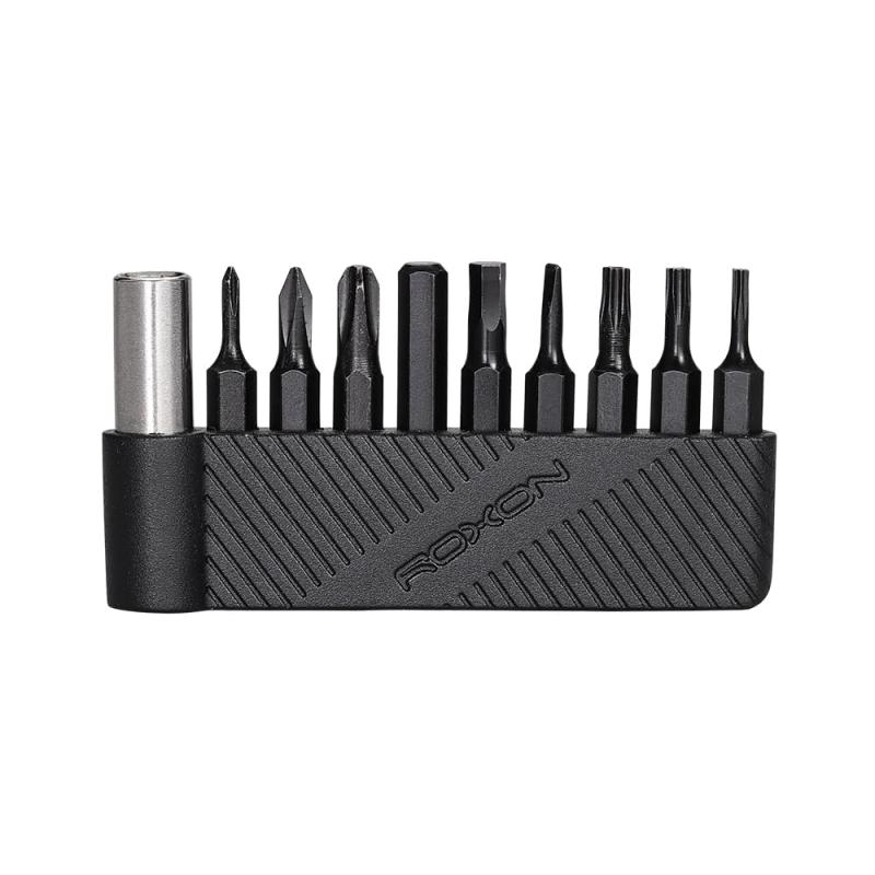 ROXON 9 個ビットグループとマグネット拡張ホルダー付きで、ROXON KS2、H1、S802S、M2、M3 のビットに適合します。異なるサイズのドライバー T8 T6T10 PH0 PH2